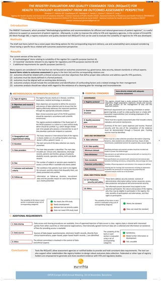 The Registry Evaluation and Quality Standards Tool (REQUEST) for health technology assessment ...
