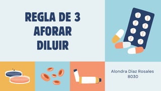 Regla de 3, Diluir, Aforar y calcular los medicamentos | PDF