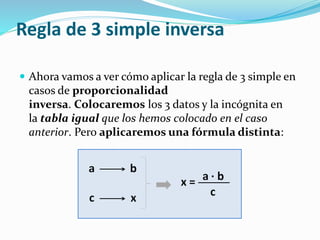 Regla de 3 simple edwin olaya | PPTX