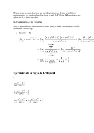 Regla de l´hopital | DOCX