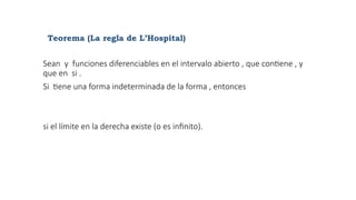 Regla de L¡Hospital_Integrales impropias.pptx