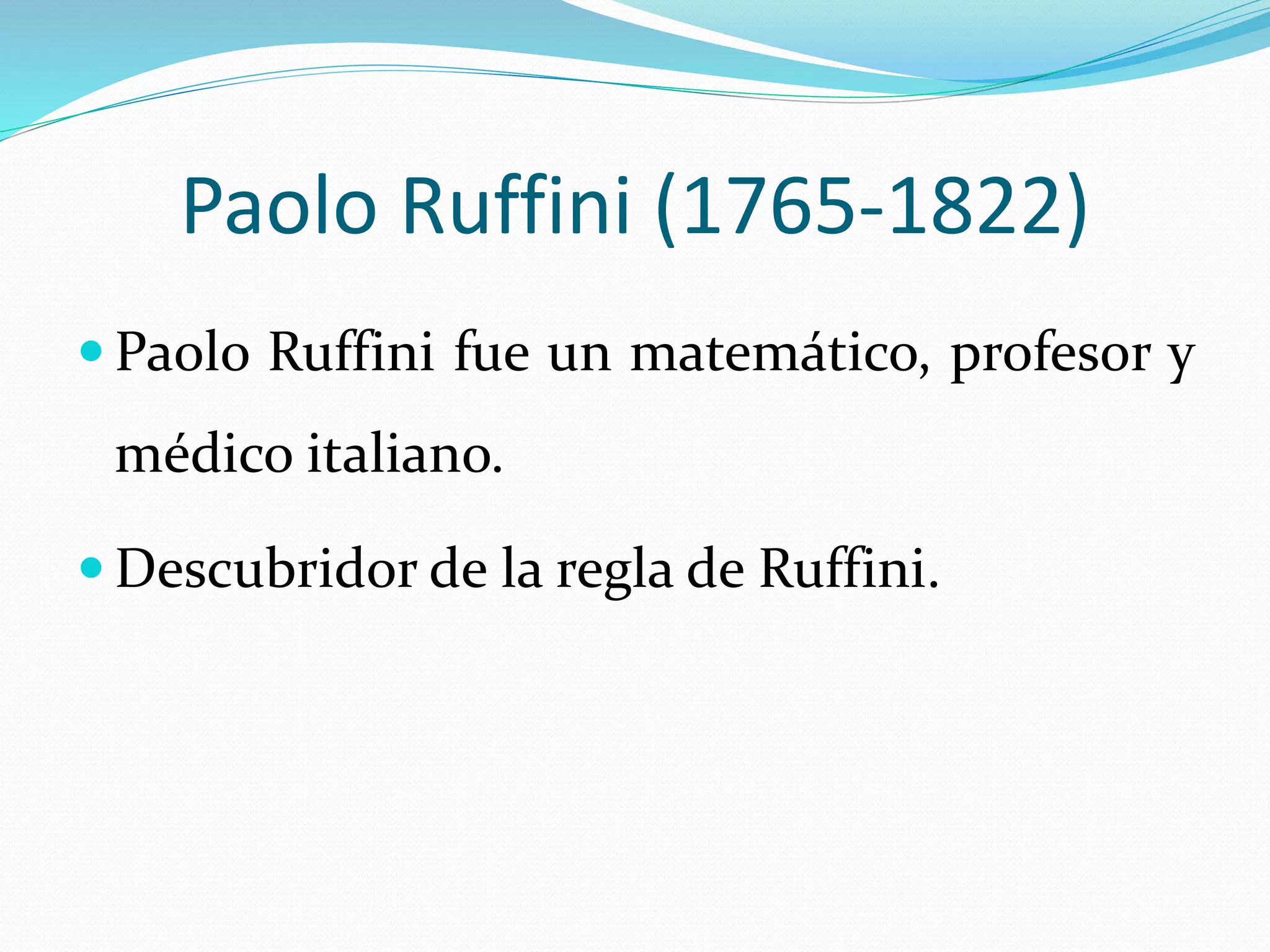 Regla de Ruffini | PPT