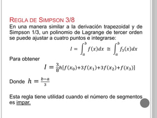 Regla de Simpson tres octavos | PPTX
