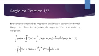 Regla de simpson un tercio | PPTX