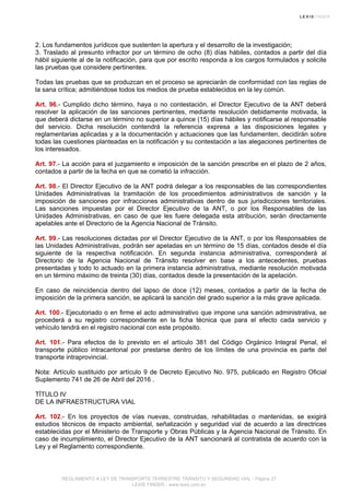 REGLAMENTO A LEY DE TRANSPORTE TERRESTRE TRANSITO Y SEGURIDAD VIAL.pdf