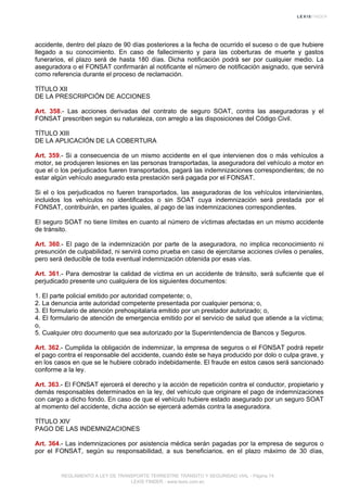 REGLAMENTO A LEY DE TRANSPORTE TERRESTRE TRANSITO Y SEGURIDAD VIAL.pdf