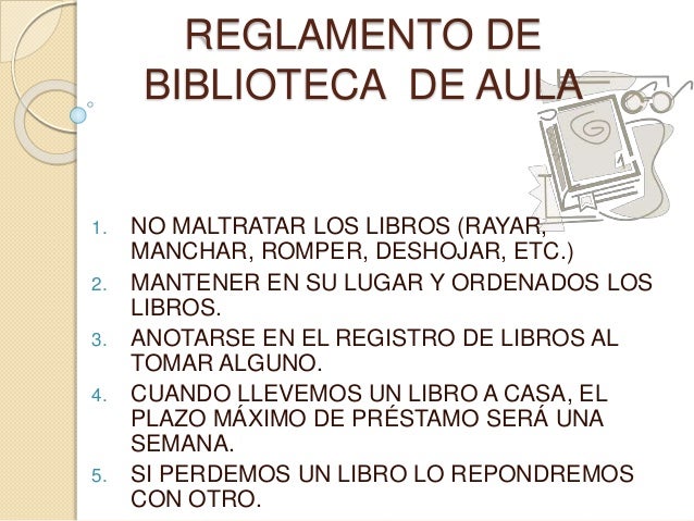 Reglamento Interno De Uso De Biblioteca - patcaticher