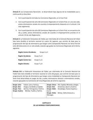 Reglamento de competicion de futbol sala 2.010