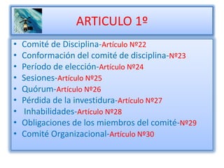 Reglamento de Disciplina | PPTX