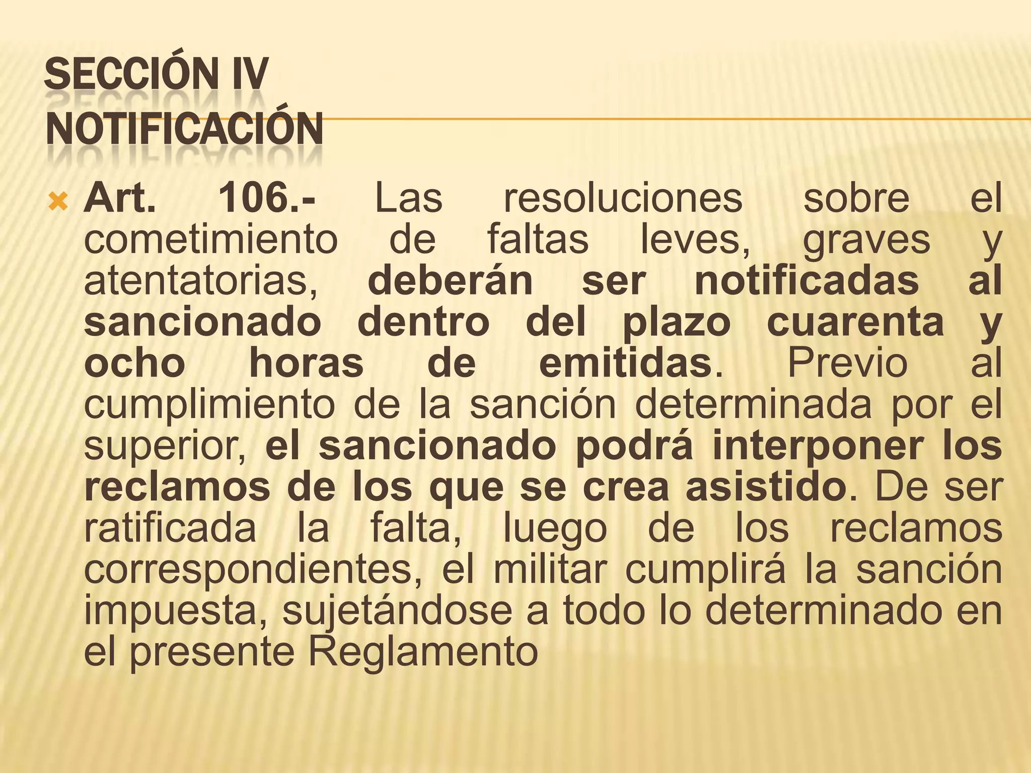 Reglamento de disciplina militar | PPT