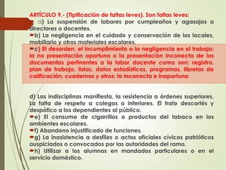 reglamento de faltas y sanciones de los maestros.ppt