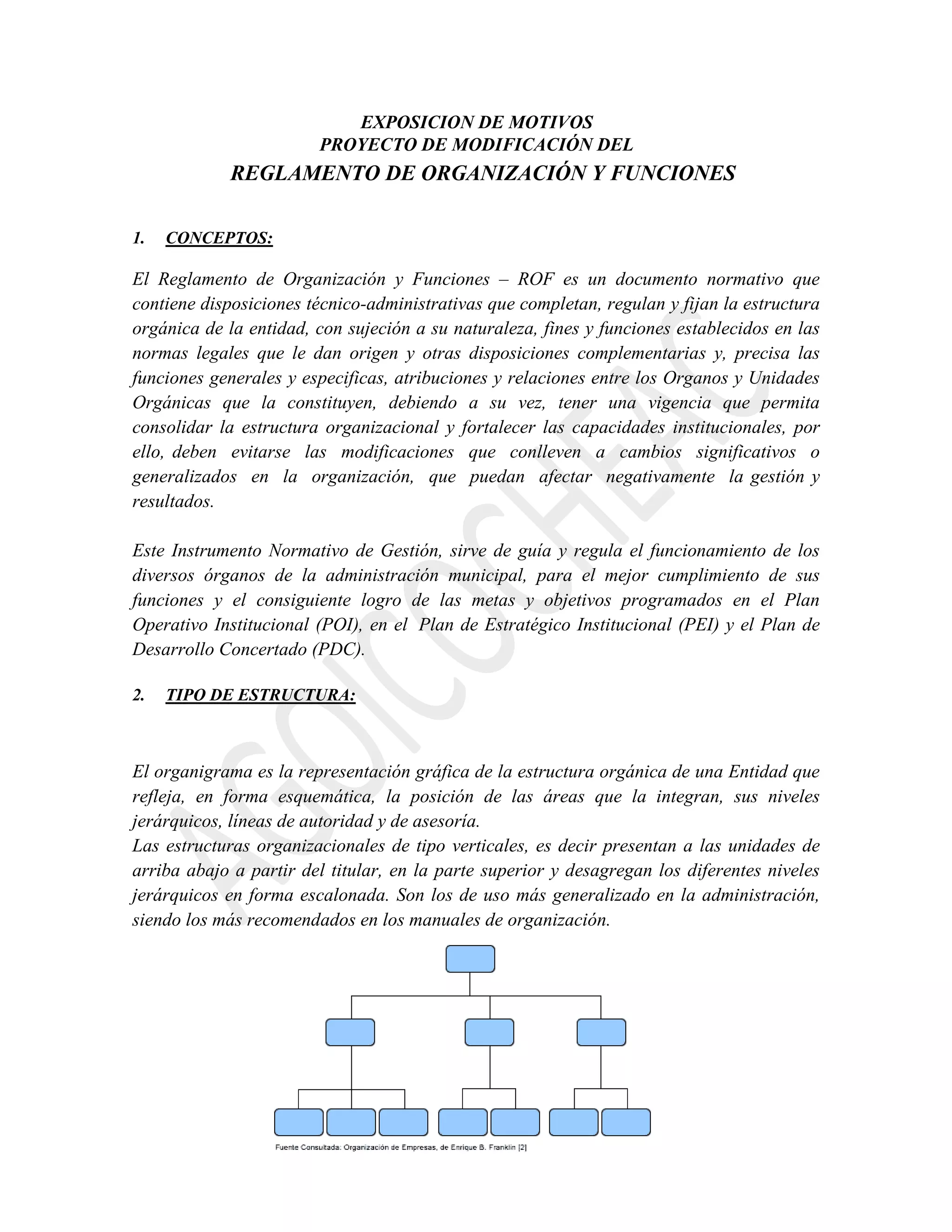 Reglamento de Organizacion y Funciones ROF | PDF