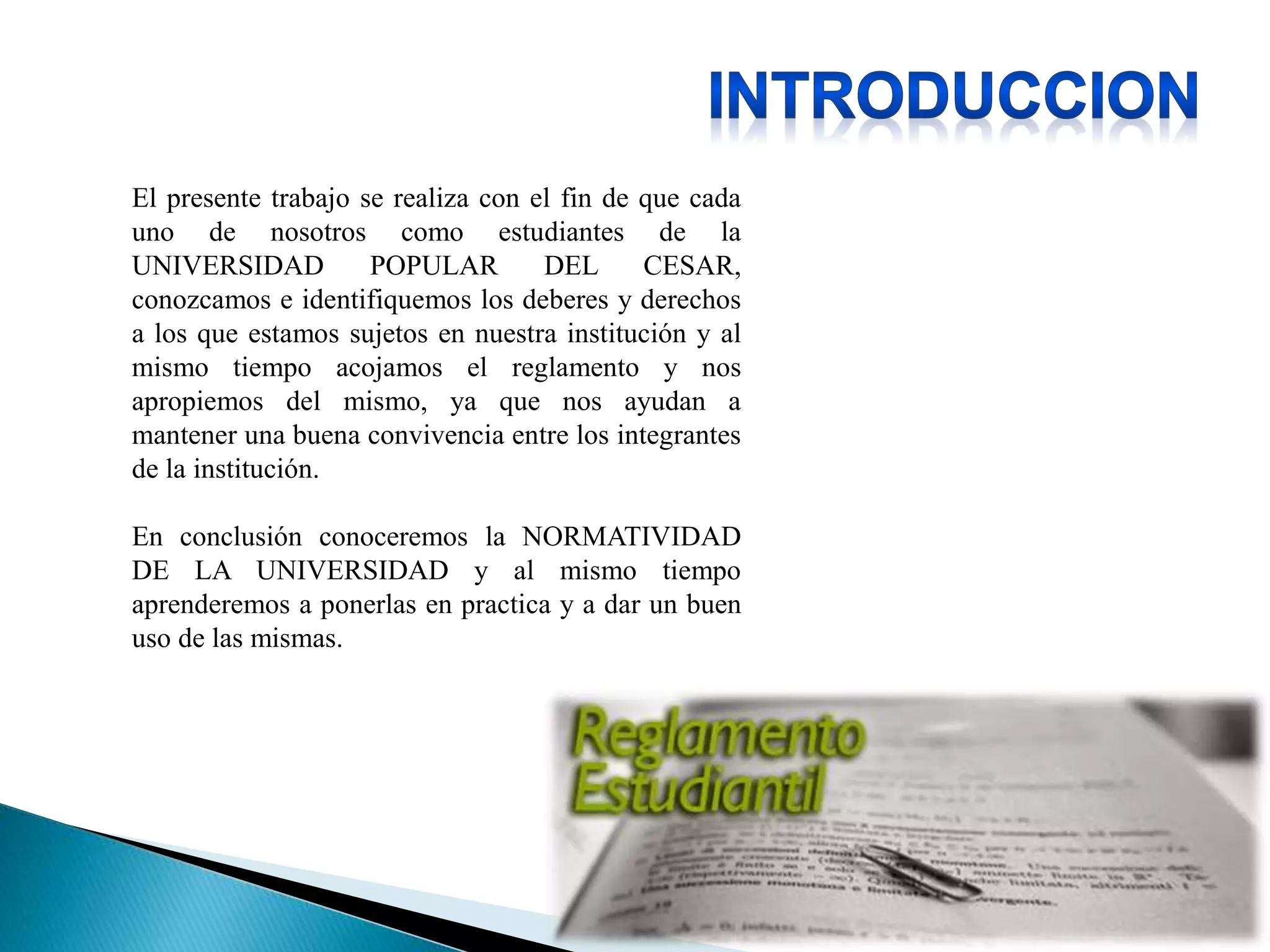 Reglamento estudiantil | PPT