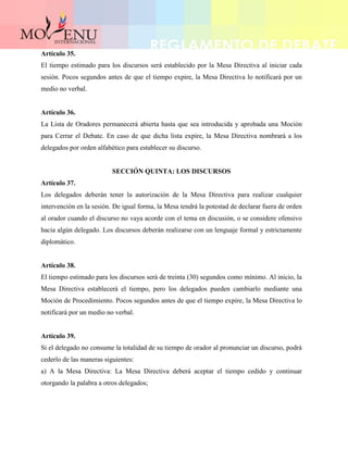 Reglamento general movenu | PDF