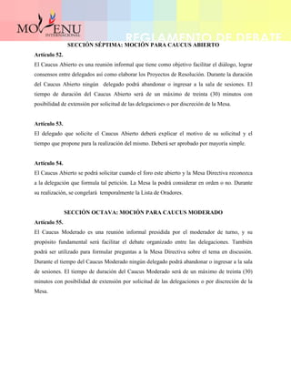 Reglamento general movenu | PDF