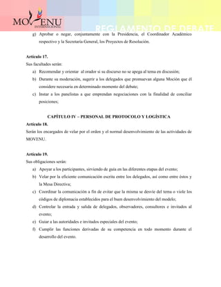 Reglamento general movenu | PDF