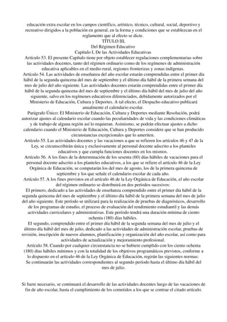 Reglamento ley org_educ | PDF
