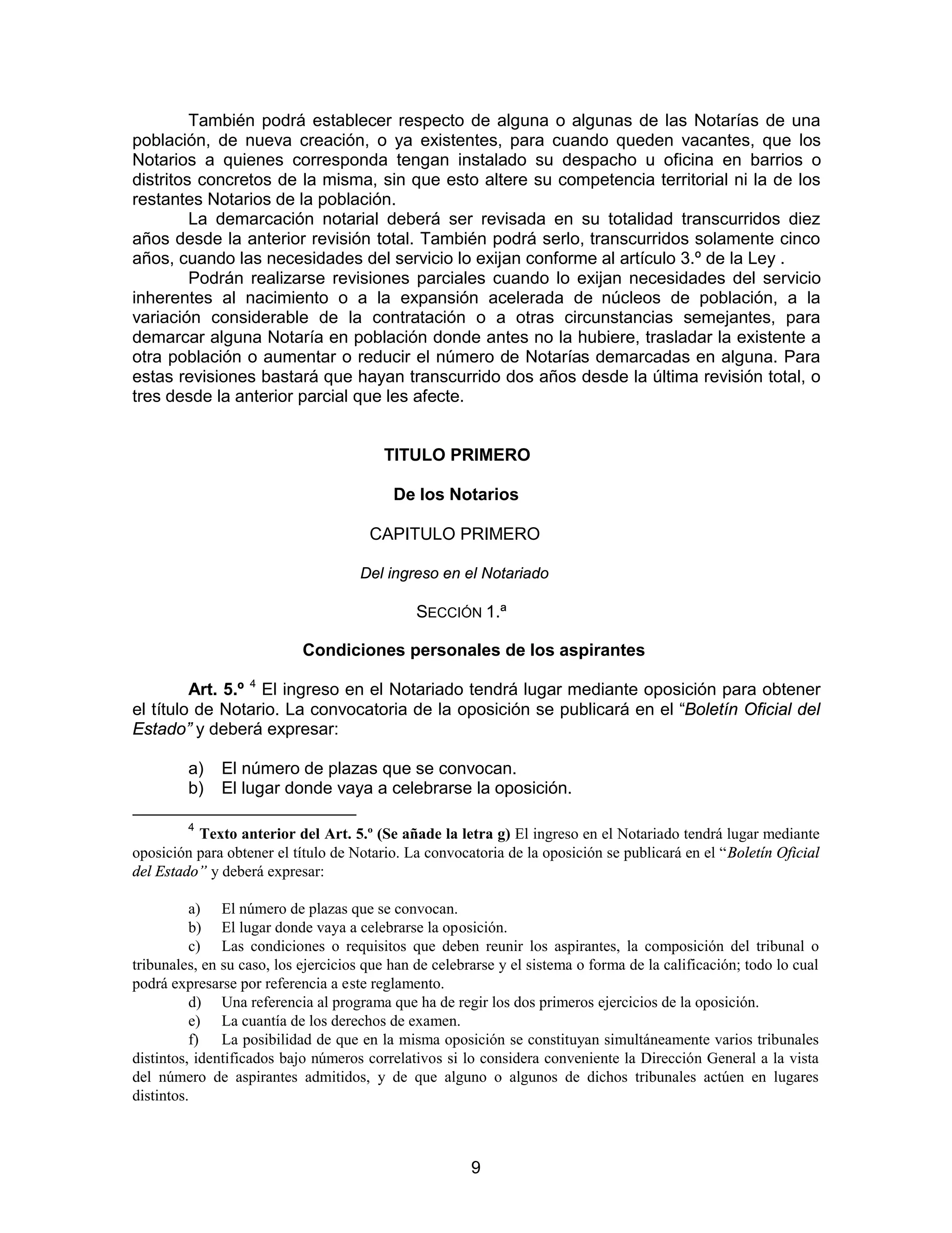 Reglamento notarial actualizado con notas | PDF