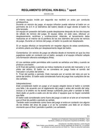 Reglament oficial del Kin Ball | PDF