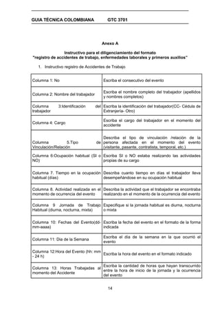 NTC 3701 Guía para la clasificación, registro y estadísticas de ...