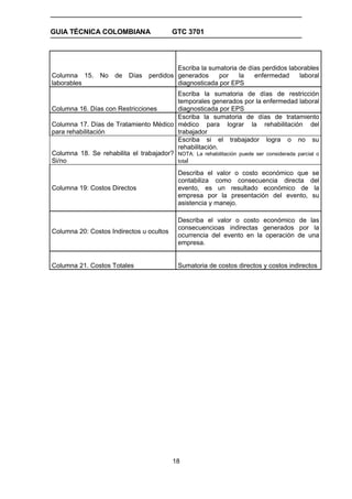 NTC 3701 Guía para la clasificación, registro y estadísticas de ...