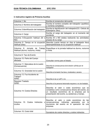 NTC 3701 Guía para la clasificación, registro y estadísticas de ...