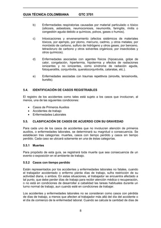 NTC 3701 Guía para la clasificación, registro y estadísticas de ...
