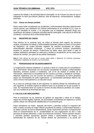 NTC 3701 Guía para la clasificación, registro y estadísticas de ...