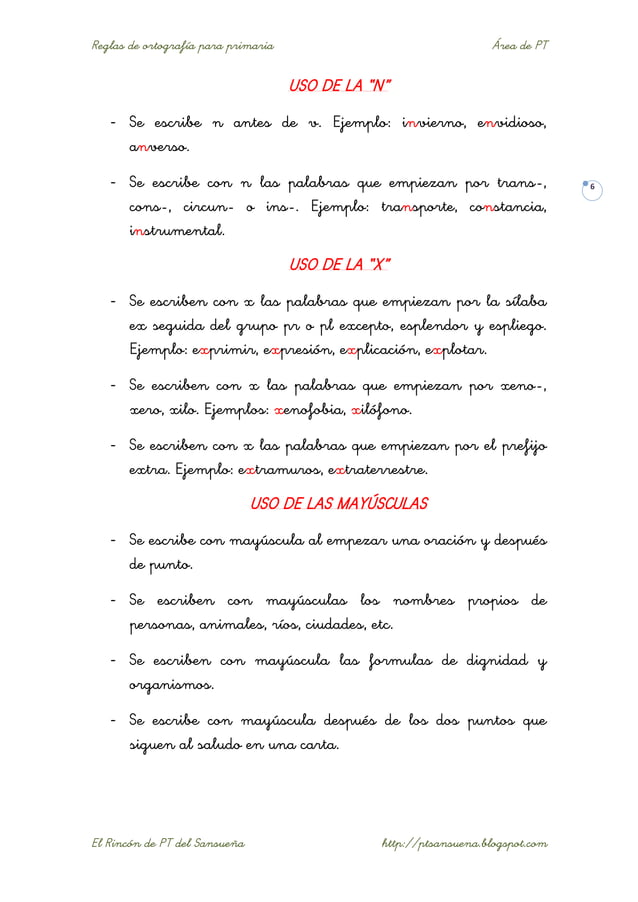 Reglas ortográficas básicas | PDF