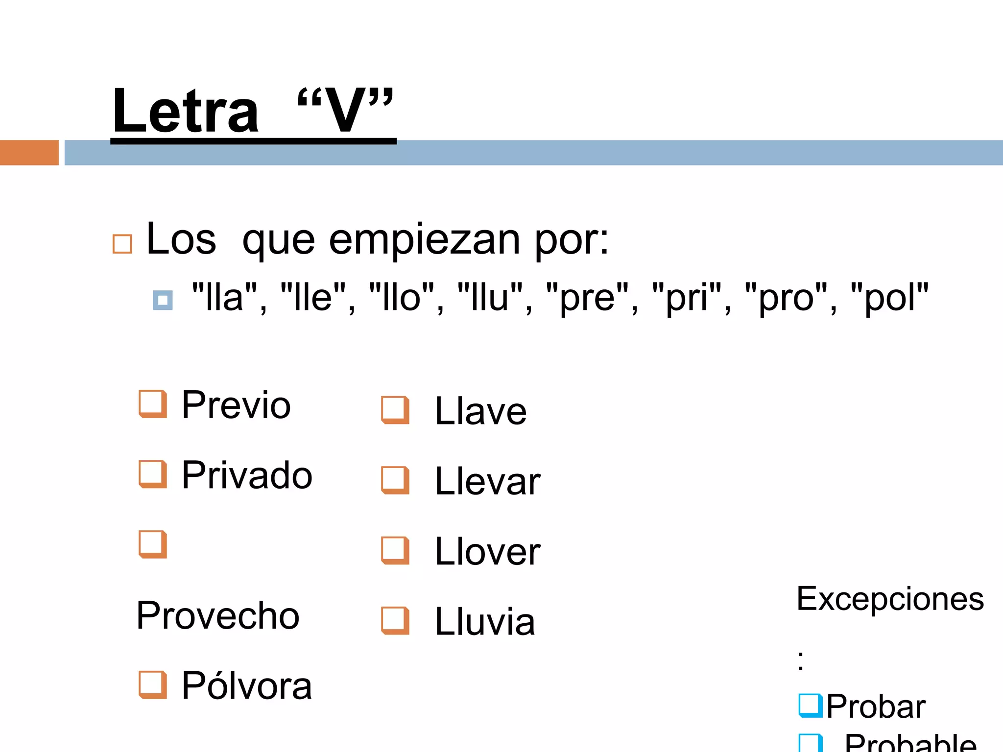 Reglas (b) y (v)final | PPT