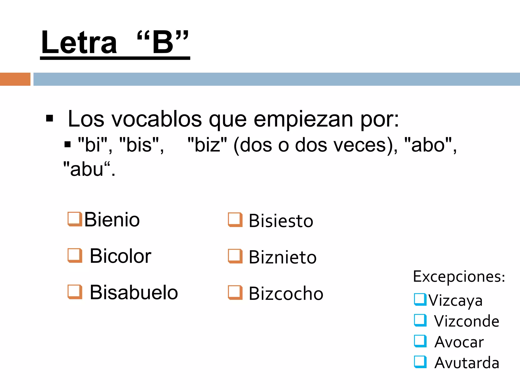 Reglas (b) y (v)final | PPT