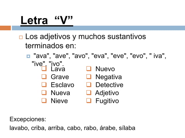 Reglas (b) y (v)final | PPT