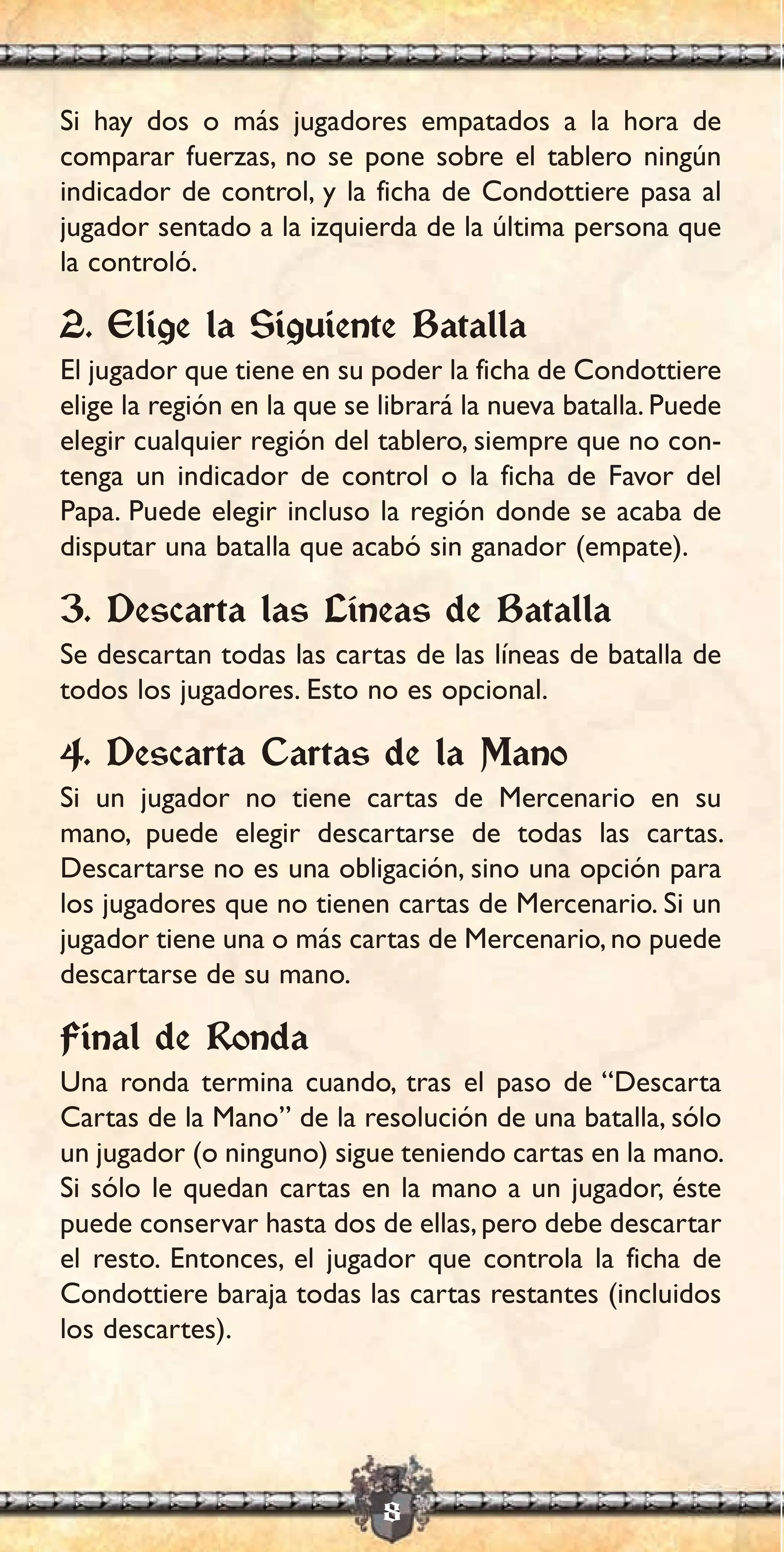 Reglas condottiere | PDF