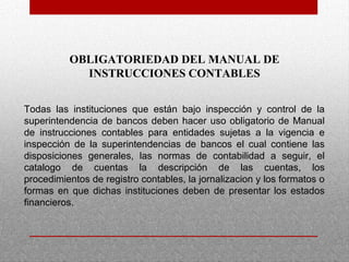 Reglas contables y_generales de los bancos | PPT