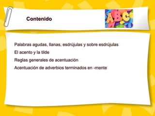 Reglas de acentuación | PPTX