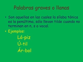 Reglas de acentuación | PPTX
