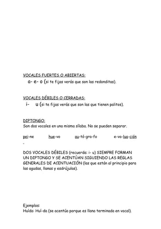 Reglas de acentuación. | PDF