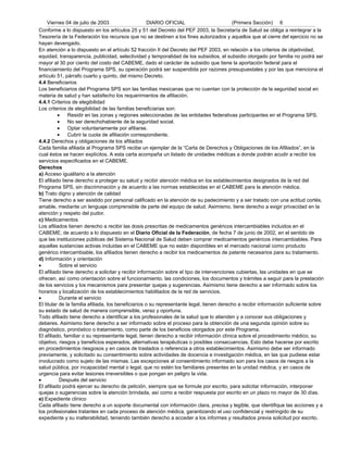 Reglas de operacion para la evaluacion del seguro popular | DOC