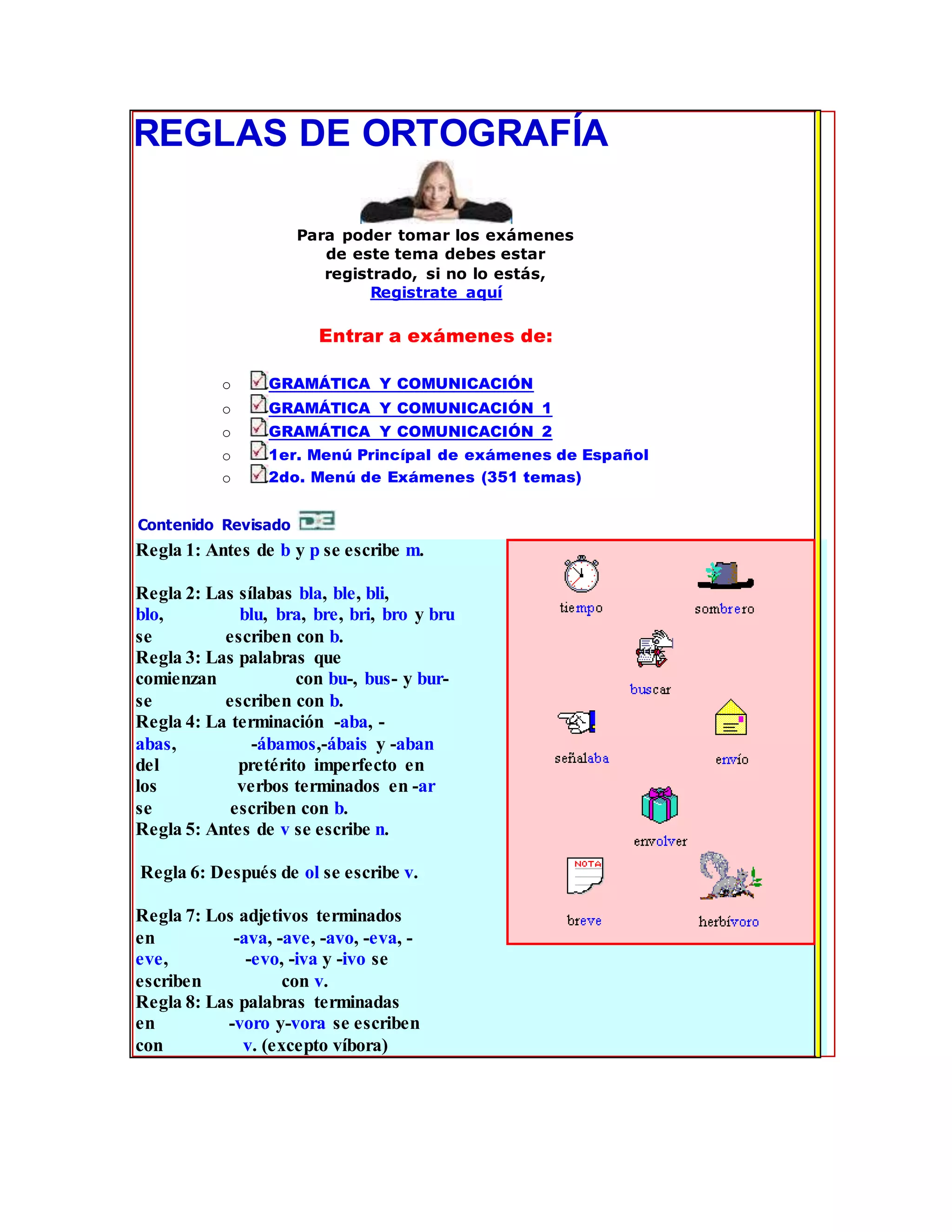 Reglas de ortografía | DOCX