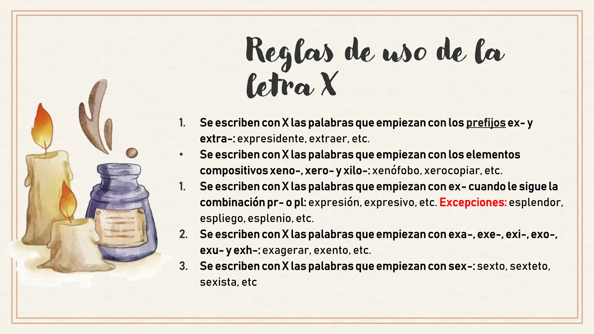 Reglas de uso de las letras X y Z.ppTTtx | PPT