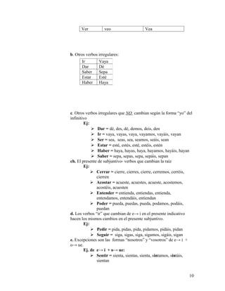 Reglas gramaticales de las conjugaciones | DOC