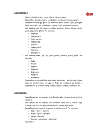 Reglas h,g,j | PDF