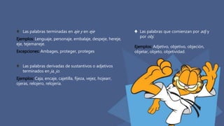 Reglas para la g j | PPTX