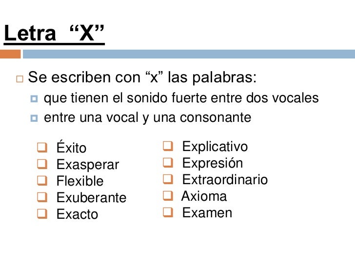 Palabra con x - Imagui
