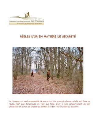 Règles d'or Sécurité à la Chasse Ficevy | PDF