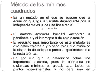 3- Regresiones lineales (para Matemáticas de Bioquímica) | PPTX