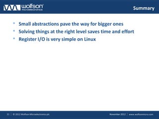 regmap: The power of subsystems and abstractions | PPT