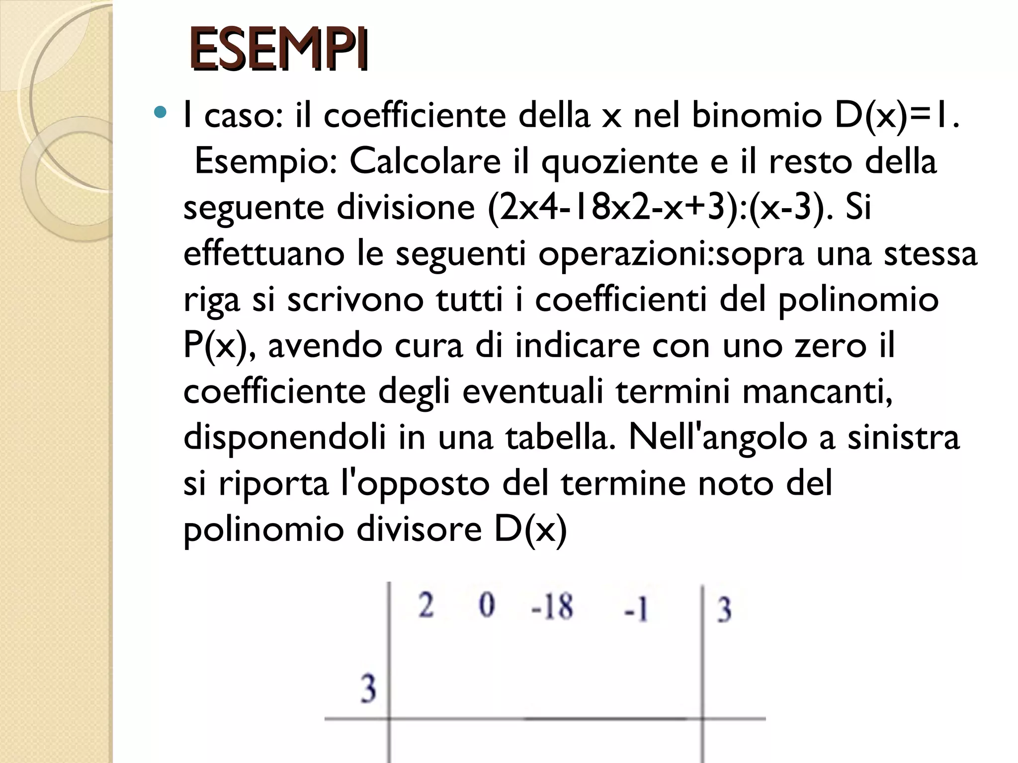 Regola di ruffini | PPT