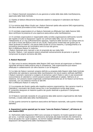 Regolamento raduni sas | PDF