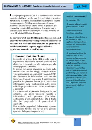 Regolamento ue 305 2011 | PDF